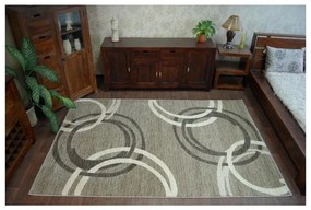 Kusový koberec Kružnice béžový 120x170cm