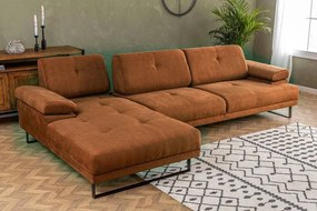 Designová rohová sedačka Vatusia 314 cm oranžová - levá