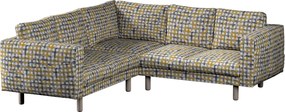 Potah na pohovku IKEA Norsborg rohová 4-místná barva modrá látka pletený vzor, vzorované