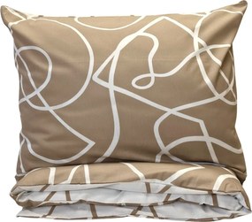 Povlečení bavlněné Merlot hnědé TiaHome - 2x Polštář 90x70 cm, 1x Přikrývka 200x220cm
