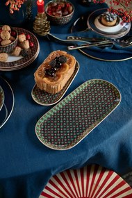 Pip Studio Berry Blues servírovací tác 33,3x15,5cm, zelený (porcelánový servírovací tác)