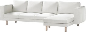 Potah na pohovku IKEA Norsborg 4-místná se šezlongem barva krémová látka pletený vzor