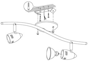 Eglo 92642 - LED Bodové svítidlo MAGNUM 2xGU10/3W/230V
