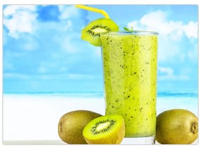 Skleněný obraz - kiwi smoothie (70x50 cm)