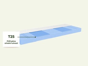 Benlemi Nízká dětská pěnová matrace ZONIC se 4 zónovým systémem Zvolte rozměr: 90x180 cm