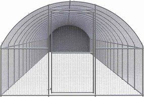 Venkovní klec pro kuřata 3 x 20 x 2 m pozinkovaná ocel 3095479