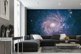 DIMEX | Samolepicí vliesová fototapeta na zeď Dechberoucí galaxie MA-5-2286 | 375 x 250 cm | modrá, bílá, fialová, černá, růžová