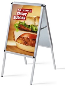 Reklamní áčko 500 x 700 mm, oblý roh, profil 32 mm, hliník