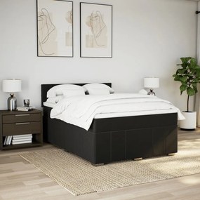Box spring postel s matrací černá 140 x 190 cm textil 3287065