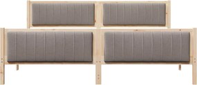 Rám postele Hnědá a taupe 200 x 200 cm Masivní borovicové dřevo 3394301