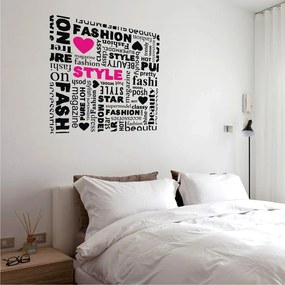 Samolepky na zeď - Love style Barva: Fialová, Velikost: 60x60 cm