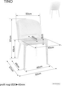 Jídelní židle TINO WIND, šedá