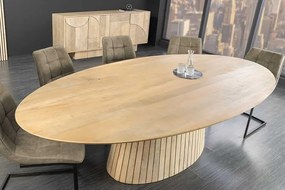 Luxusní oválný jídelní stůl z masivu Art Deco Mango 220cm