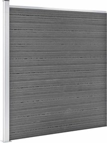 Zahradní plot WPC 872 x 186 cm šedý 3053228