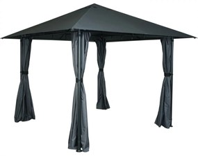 Pergola HWC-J63 se střechou a boční stěnou 3x3m - antracit