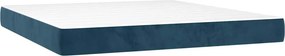 Box spring postel s matrací tmavě modrá 160x200 cm samet 3129463