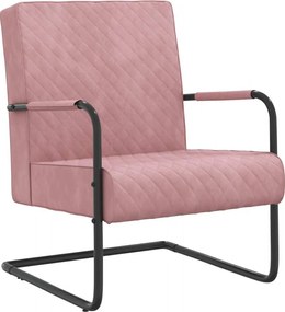 vidaXL Konzolová židle samet [325728] Barva: Růžová