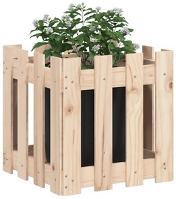 Zahradní truhlík plotový design 40x40x40 cm masivní borovice