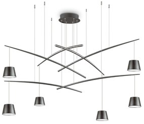 Ideal Lux Závěsné svítidlo FISH SP6 NERO