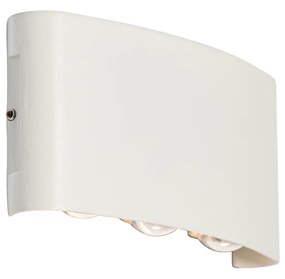 Venkovní nástěnné svítidlo bílé včetně LED 6-ti svítidel IP54 - Silly
