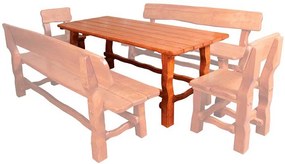 Drewmax MO212 stůl - Zahradní stůl z olšového dřeva, lakovaný 200x80x75cm - Rustikal