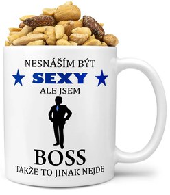 Hrnek Sexy boss (Náplň hrníčku: Směs slaných oříšků)