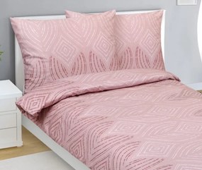 Bellatex Povlečení bavlněný satén Ornament Starorůžová rozměr 140x220, 70x90 cm