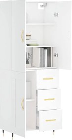 Skříň highboard bílá 69,5 x 34 x 180 cm kompozitní dřevo 3195995