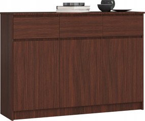 Komoda skříňka K140 3 zásuvky wenge Akd