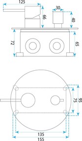 Rea Lungo Stripe, podomítková sprchová souprava + BOX, zlatá matná, REA-P9492
