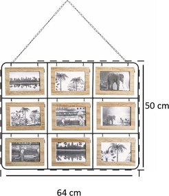 Závěsný fotorámeček na 18 fotografií, moderní fotorámeček, oboustranný