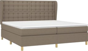 Box spring postel s matrací taupe 200x200 cm textil 3128873