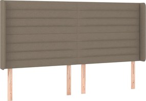 Box spring postel s matrací a LED taupe 180x200 cm textil 3138977