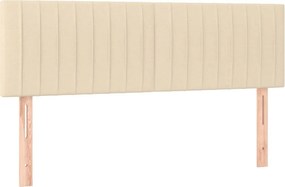 Box spring postel s matrací krémová 140x200 cm textil 3140222