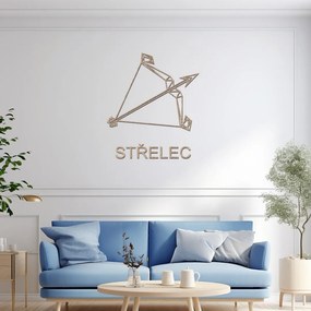 dřevo života Dřevěná samolepka na zeď STŘELEC Zvolte rozměr (cm): 40x30, Zvolte barvu dekoru: Dub Sonoma