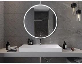 Mexen Gobi podsvícené koupelnové zrcadlo 100 x 100 cm, LED 6000K, ventilátor - 9801-100-100-611-00