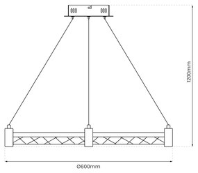 Závěsné LED svítidlo Elegance, 1x LED 36w, 4000k, g