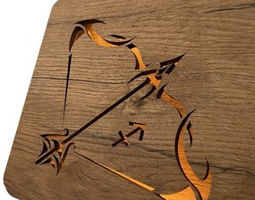 Li-Go Znamení "Střelec" lampa 19x19cm provedení povrchu: dub světlý