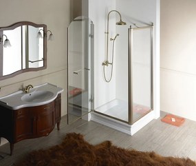 Gelco, ANTIQUE sprchové dveře 800mm, čiré sklo, levé, bronz, GQ1280LC