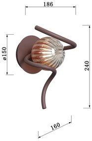 ONLI - Nástěnné svítidlo FRIDA 1xG9/10W/230V měděná