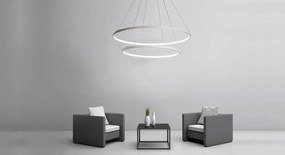 Toolight - LED závěsné svítidlo Vegas 40+60cm + dálkové ovládání, bílá, OSW-07858