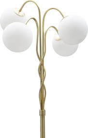 Stojací lampa Glamy 176 cm bílá/zlatá