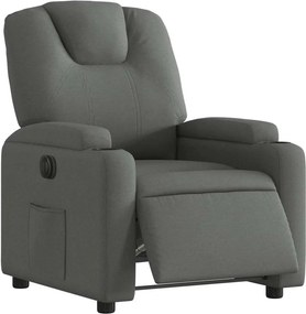 Elektrické polohovací křeslo tmavě šedé textil 3204345
