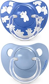 Suavinex Dudlík anatomický silikon Wild & Free 18 m+ 2 ks  Modrý