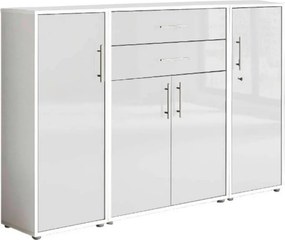 XXXLutz SKŘÍŇ NA ŠANONY, bílá, vysoce lesklá bílá, 172,6/113,6/33 cm MID.YOU - Online Only kancelářský nábytek - 001067008408