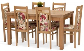 Jídelní sestava PETRA stůl + 6 židlí