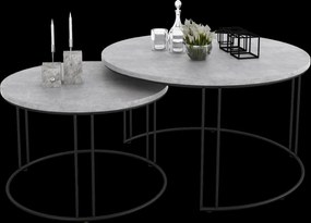 ADRK Furniture Konferenční stolek 2v1 ETTA CT-ETT-B-BE
