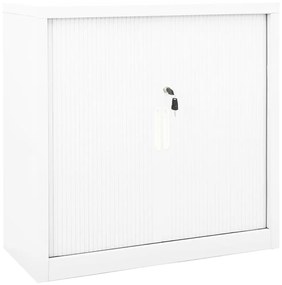Skříň s posuvnými dveřmi bílá 90 x 40 x 90 cm ocel - Default Title