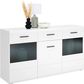 XXXLutz ŠIROKÁ KOMODA, antracitová, bílá, 150/84,6/41,6 cm Hom`in - Široké komody - 001803069026