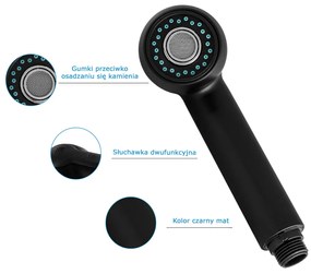 Gamma Gamma, kuchyňská sprchová hlavice, 1/2" závit, černá, GMA-SLU-A-BK